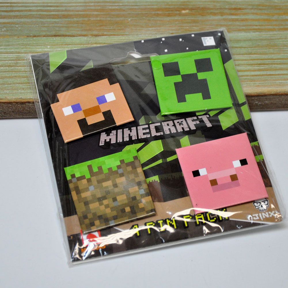 Набор значков Minecraft Майнкрафт 4в1 - купить с доставкой в Москве ...